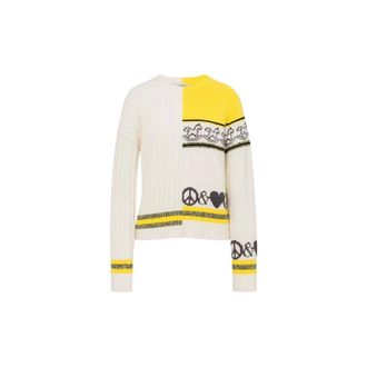 Moschino Femme, Pulls, Multicolore, Taille: 44 FR Pull en maille intarsia en m&eacute;lange de laine