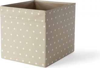 IKEA Dr&ouml;na Beige/gepunktete Box, 33 x 38 x 33 cm, 1,0 St&uuml;ck