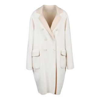 Eleventy Doppelreihiger Mantel - - Coats - Damen - Wei&szlig; - XL