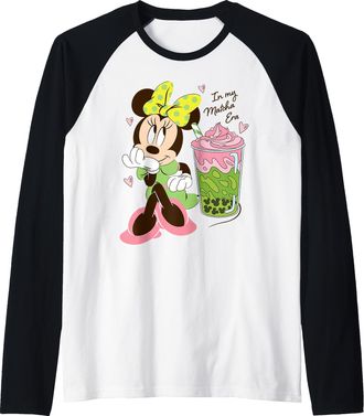 Disney Minnie Mouse Valentines Day Cute In My Matcha Era Raglan