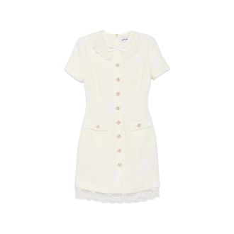 Self Portrait Femme, Robes, Blanc, Taille: 38 FR Dress Self-portrait