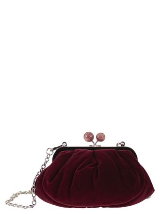 Max Mara Weekend Maxmara Wkagiochi - Pochette en velours avec bandouli&egrave;re en cha&icirc;ne