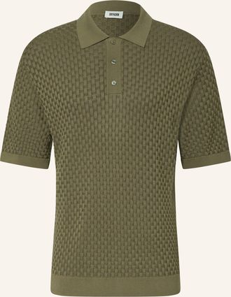 Drykorn Drykorn Strick-Poloshirt Tamian Relaxed Fit gruen