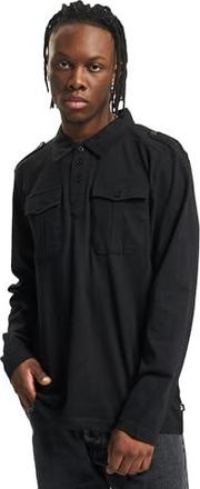 Brandit Willis Poloshirt Long Sleeve, color: black, size: M
