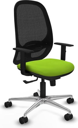 Piqueras y Crespo Idealer Stuhl f&uuml;r Studios mit 1D-Armlehnen, h&ouml;henverstellbare Lendenwirbelst&uuml;tze, mit 3 Positionen und Schneidschaum, Schwarz/Pistazie