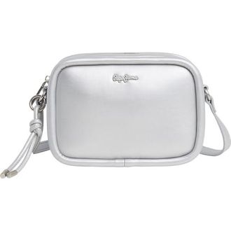 Pepe Jeans London Brianae Metal, Handbag Mixte, Argent