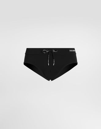 Dolce & Gabbana Badeslip Mit Logo - Mann Beachwear Schwarz 3