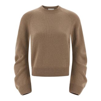 Nude Curved Sleeve Sweater - - Knitwear - Damen - Beige - S