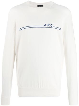 A.P.C. Pullover mit Logo-Print - Nude