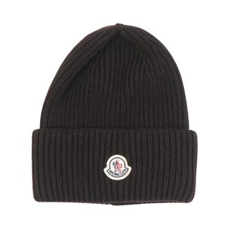 Moncler Bonnet en laine et cachemire avec logo - Homme - Accessoires - Brun - Taille: ONE Size