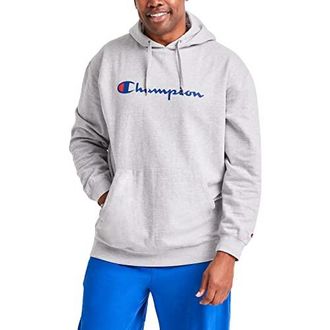 Champion Pullover Fleece Hoodie, Standard Fit, Midweight, Logo, Available in Regular and Big & Tall Maillot de survêtement, Gris Oxford Script, XL Homme