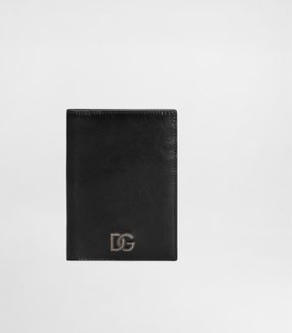 Dolce & Gabbana Tempesta Calfskin Passport Holder - Mann Geldb&ouml;rsen Und Kleinlederwaren Schwarz Onesize