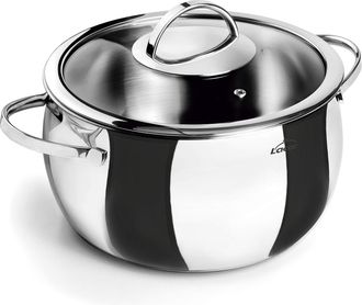 Lacor 79128 Fleischtopf mit Deckel Belly 28 cm