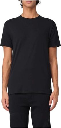 Paul Smith Homme, Tops, Noir, Taille: L Crew Neck Short Sleeve TShirt