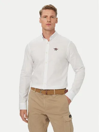 Aeronautica Aeronautica Militare Hemd 262CA1320UCT03532 Wei&szlig; Regular Fit