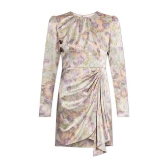 Alessandra Rich Seidenkleid mit Blumenmuster - - Dresses - Damen - Mehrfarbig - 2XS
