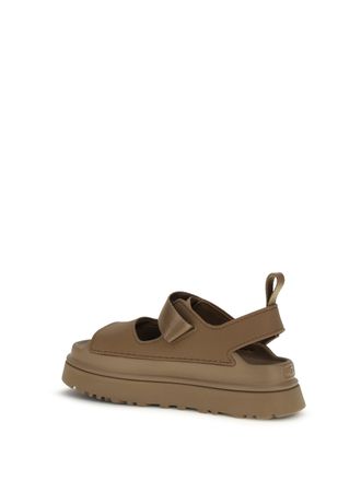 UGG Womens Sandals Goldenglow Bison Brown Upper: Recycled Polyester