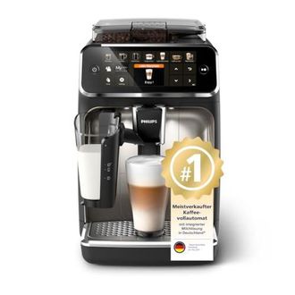 Philips Serie 5400 Kaffeevollautomat - LatteGo Milchsystem, 12 Kaffeespezialitäten, Intuitives Display, 4 Benutzerprofile, Chrom (EP5447/90)