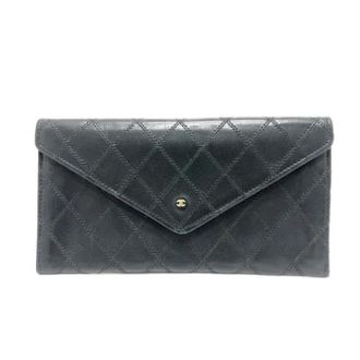 Chanel Pre-owned Leder Portemonnaie - - Pre-owned - Damen - Schwarzk - ONE SIZE