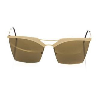 Frankie Morello Goldene Metallfaser Clubmaster Sonnenbrille - - Accessories - Damen - Braun - ONE SIZE