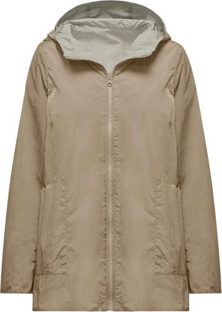 Bomboogie Femme, Vestes, Beige, Taille: 42 FR Imperm&eacute;able r&eacute;versible trap&egrave;ze