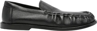 Paura Homme, Chaussures, Noir, Taille: 45 EU Mocassins fronc&eacute;s en cuir grain&eacute;