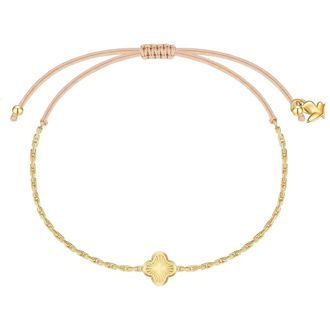 Glanzst&uuml;cke M&uuml;nchen Armband - Edelstahl Armband Kleeblatt - Gr. ONESIZE - in Gold - f&uuml;r Damen