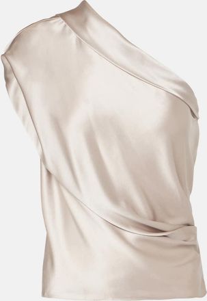 The Sei One-Shoulder-Top aus Seidensatin