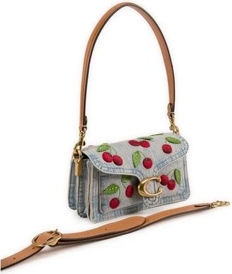 Coach Sac &agrave; main brod&eacute; Tabby 20 en coton et cuir