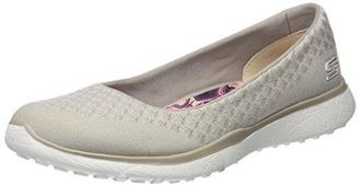 Skechers Microburst - One Up, Baskets Femme, Beige (Natural), 38 EU