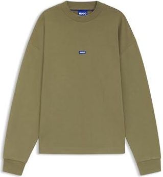 HUGO BOSS Hommes Nedro Sweat en Molleton de Coton avec &eacute;tiquette logot&eacute;e Bleue