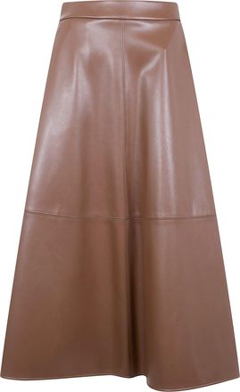 Max Mara Smmninfa Eco Leather Round Midi Skirt