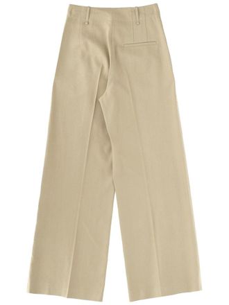 Alysi Linen Blend Viscose Trousers - Beige