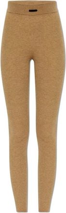 Fear of God Femme, Pantalons, Beige, Taille: 36 FR Leggings avec Patch Logo
