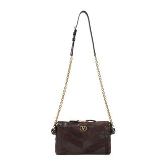 Valentino Garavani Petit sac port&eacute; &eacute;paule Panthea - Femme - Sacs - Brun - Taille: ONE Size