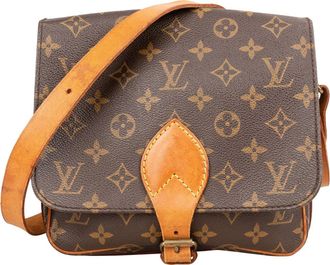 Louis Vuitton Crossbody Bags - Louis Vuitton Canvas Monogram Cartouchiere MM Cros - Gr. unisize - in Braun - f&uuml;r Damen