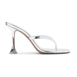 Amina Muaddi Femme, Chaussures, Gris, Taille: 37 1/2 EU Juliette Thong