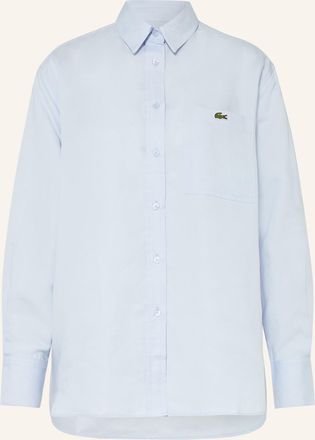 Lacoste Hemdbluse Mit Leinen blau