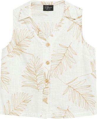 s.Oliver Blusentop Bluse &Auml;rmellose Bluse mit Stickerei