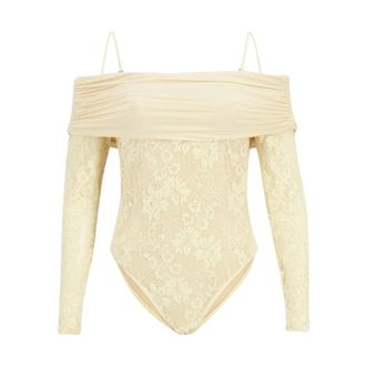 Zimmermann Rebellion Draped Bodysuit - - Tops - Damen - Beige - XS
