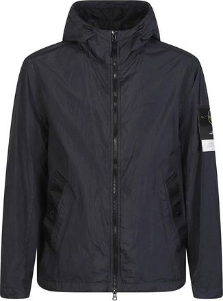Stone Island Homme, Vestes, Bleu, Taille: XL Crinkle Reps NY Jacket
