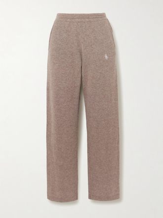 Sporty & Rich Src Hose Aus Einer Kaschmir-wollmischung Mit Stickerei - Braun