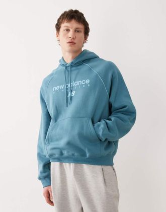 New Balance Trackside - Kapuzenpullover aus Fleece in Blau