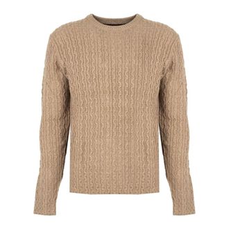 Pepe Jeans London Einfacher Strickpullover mit Dekorativem Muster - - Knitwear - Herren - Beige - L