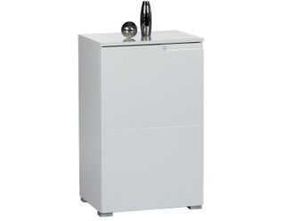 M&ouml;belando Kommode Standschrank Anrichte Higboard Sideboard Schrank Holzschrank Suzette I Wei&szlig;/Wei&szlig;-Hochglanz