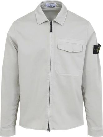 Stone Island Homme, Vestes, Gris, Taille: XL Surchemise