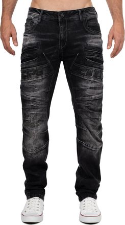 Cipo & Baxx Herren Jeans CD491 Schwarz W40/L34
