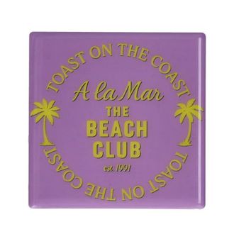 Gift Company Love Tiles, Untersetzer, Motiv: The Beach Club, lila 11x0,6x11cm