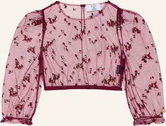 Alpenherz Alpenherz Dirndlbluse Elle Aus Mesh Mit 3/4-Arm rot