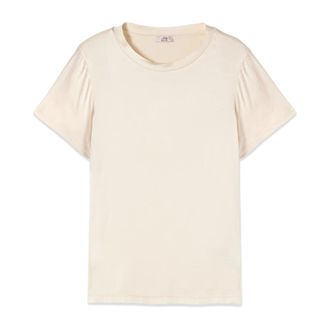 Oltre Blouse en satin m&eacute;lang&eacute; viscose - Femme - Blouses et Chemises - Blanc - Taille: 46 FR